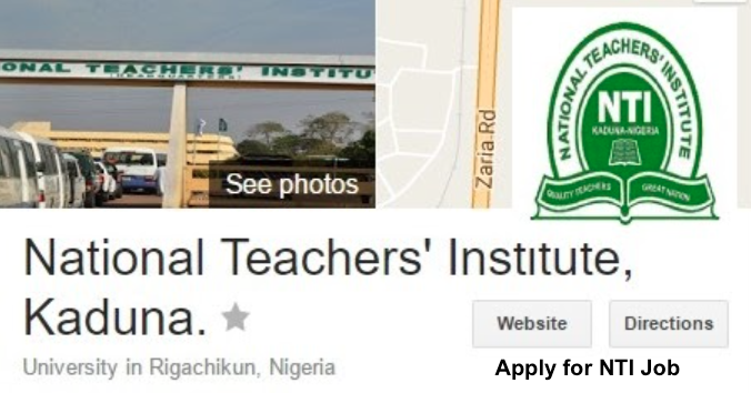 NTI Recruitment Form 2023/2024 - National Teachers Institute ...